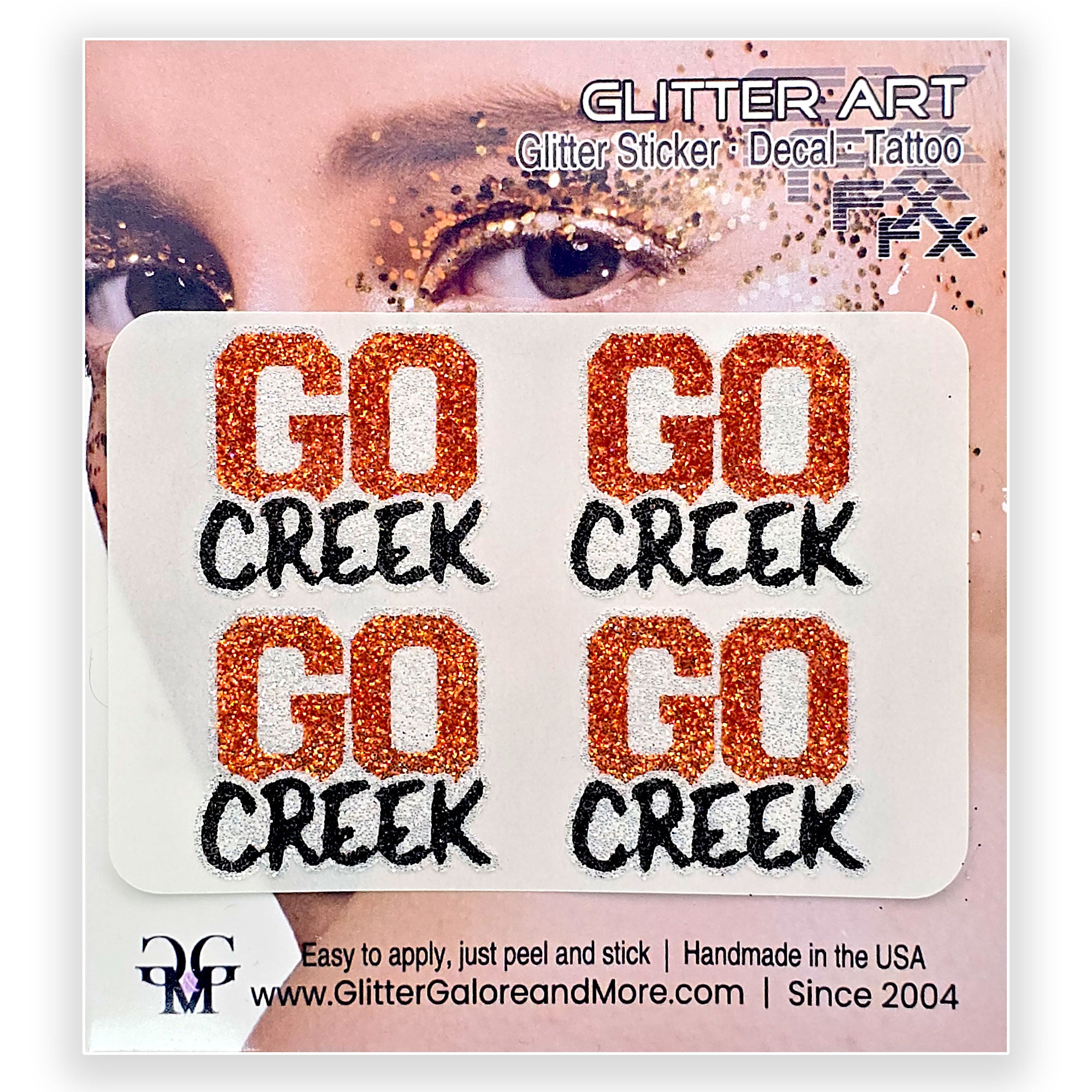 GO Creek Custom Glitter Tattoo Stickers - 4 Stickers ...