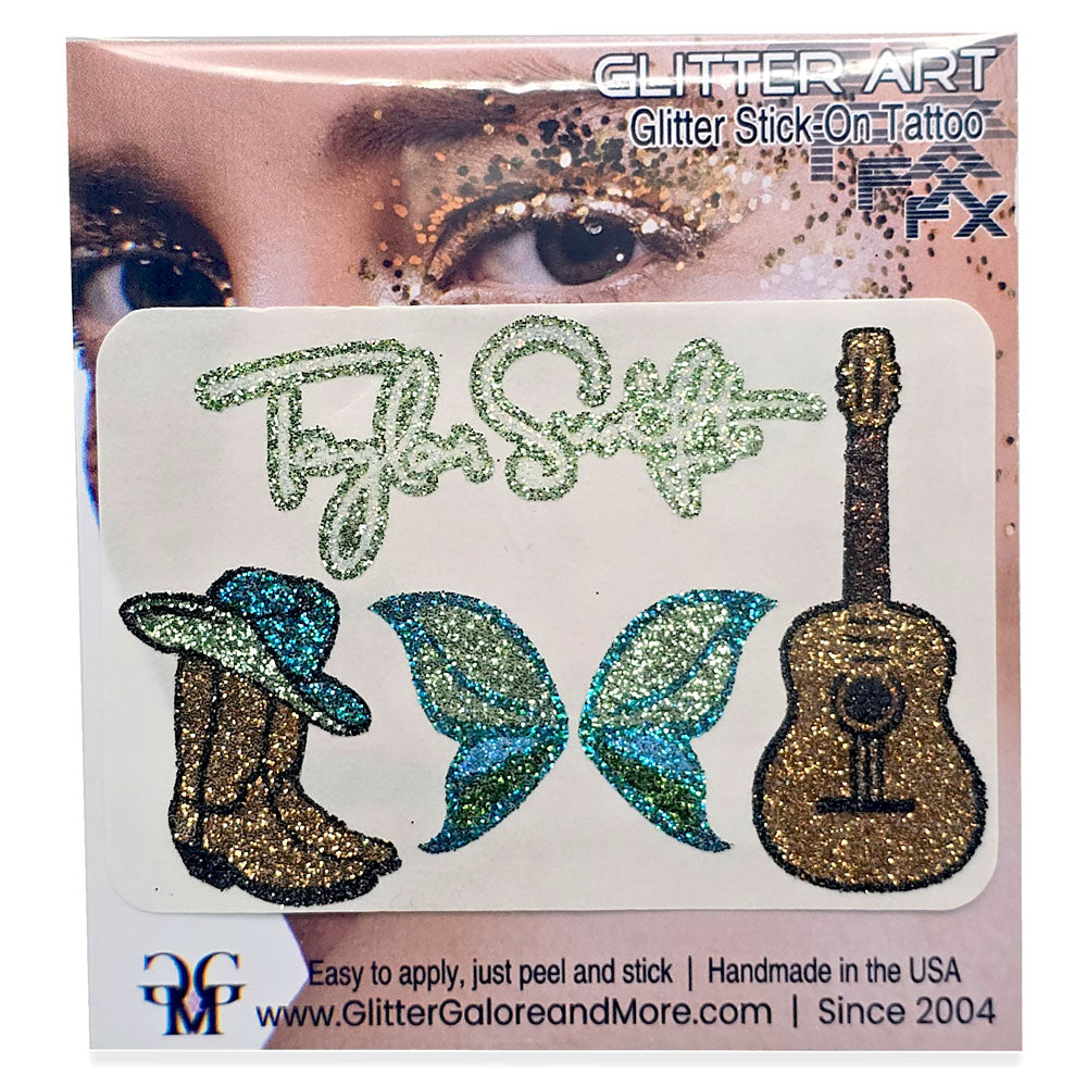 Taylor Swift Glitter Tattoo Sticker for Face and Body, The Eras Tour G ...